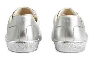Gucci Ace Metallic Sneakers - Metallic Silver