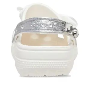 CROCS Classic Clogs With Bow Detailing - White