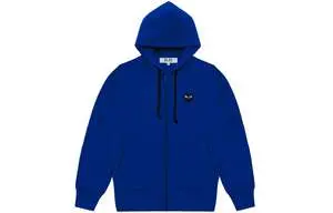 Play Comme Des Garcon Zip Up Hoodie With Heart Logo