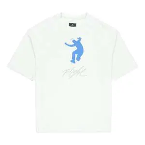 JORDAN X Union Crossover Ss22 Solid Color Character Alphabet Printing Round Neck Short Sleeve Asia Edition Gray - Default Color