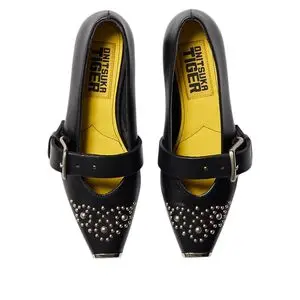 Onitsuka Tiger Ballerina Studded Flats - Black/silver