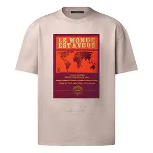 LOUIS VUITTON Embellished Graphic Cotton T-shirt