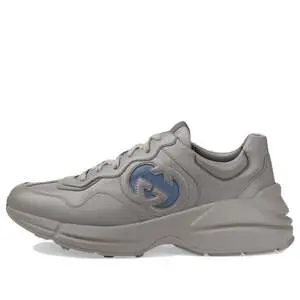 Gucci Rhyton Leather Sneakers - Grey