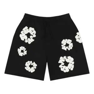 DENIM TEARS Cotton Wreath Sweatshorts - Black