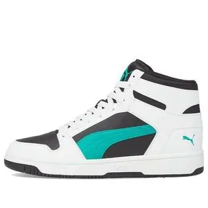 PUMA Rebound Layup Mid-top Sneakers - Blackwhitegreen