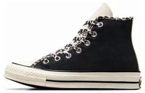 CONVERSE Chuck Taylor 70s High Top Sneakers With Leopard Print Accents - Black/white/brown