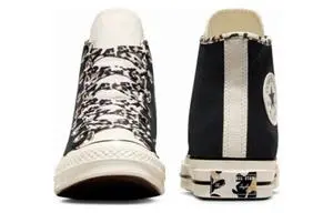 CONVERSE Chuck Taylor 70s High Top Sneakers With Leopard Print Accents - Black/white/brown