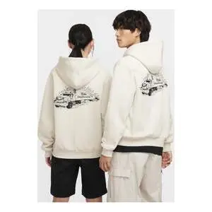 Nike Hoodie 'truckin Beige - Beige/black