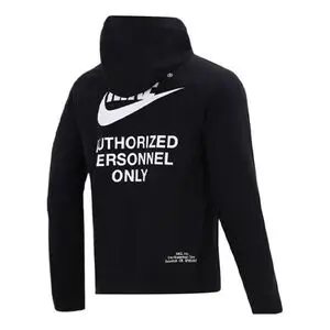Nike Sports Logo Casual Hooded Jacket - Black