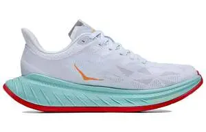 Hoka One One Carbon X 2 Athletic Sneakers - White/blue