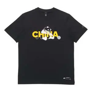 Adidas China Graphic Crewneck Short Sleeve T-shirt - Black