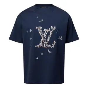 LOUIS VUITTON Embroidered Cotton T-shirt - Navy