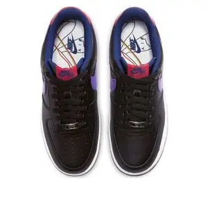 Nike Force 1 Low Shibuya Black Sneakers - Back/red/purple