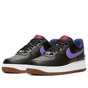 Nike Force 1 Low Shibuya Black Sneakers - Back/red/purple
