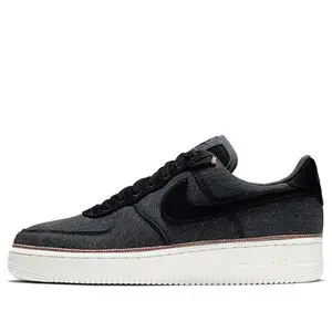 Nike Force 1 Low Premium Denim Sneakers - Black