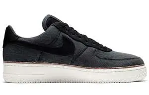 Nike Force 1 Low Premium Denim Sneakers - Black