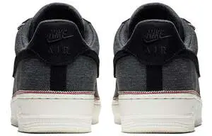 Nike Force 1 Low Premium Denim Sneakers - Black