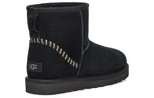 UGG Classic Mini Deco Suede Boot - Black