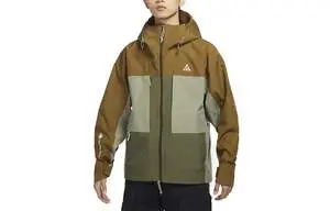Nike Colorblock Hooded Jacket - Brown