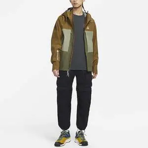 Nike Colorblock Hooded Jacket - Brown