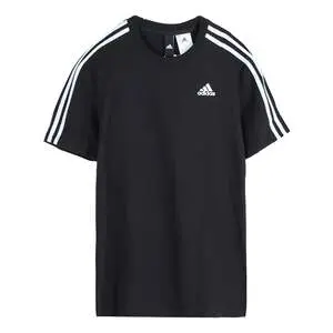 Adidas Casual Sports Training Round Neck Short Sleeve T-shirt - Black