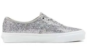 VANS Authentic Glittered Low Top Sneakers - Silver/white
