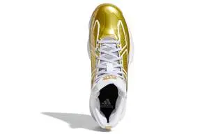 Adidas D Rose High Top Basketball Sneakers - White/gold