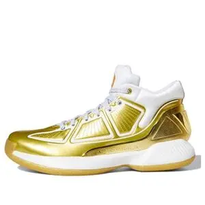 Adidas Adidas D Rose 10 High Top Basketball Sneakers White/gold