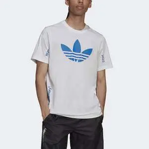 Adidas Originals Trefoil C Tee1 Printing Round Neck Short Sleeve White - Multi-color
