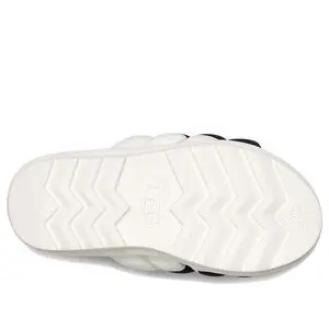 UGG Maxi Slide With Logo Detailing - White/black