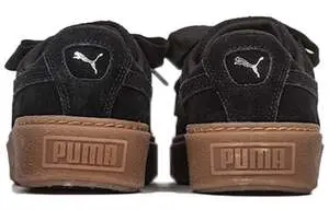 PUMA Platform Kiss Suede Low Top Sneakers - Black