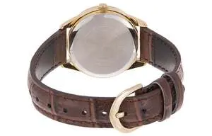 Casio Quartz Analog Watch With Leather Strap