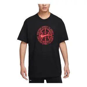 Nike Max90 Basketball T-shirt Asia Sizing 'black Red - Black/red