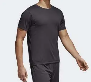 Adidas Logo Printing Sports Short Sleeve T-shirt - Black