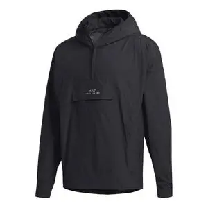 Adidas Logo Hooded Anorak Jacket - Black