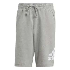 Adidas Essentials Big Logo French Terry Shorts - Medium Grey Heather