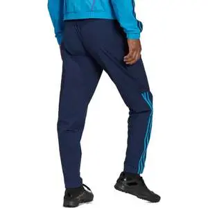 Adidas Logo Printing Design Elastic Waistband Straight Sports Pants/trousers/joggers Blue