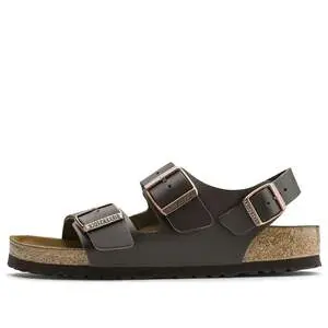 BIRKENSTOCK Milano Leather Sandals - Dark Brown