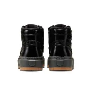 JORDAN 1 Elevate High 'black Gum' Sneakers - Black/black/medium Ash