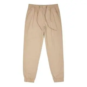 CONVERSE Solid Color Woven Casual Cargo Pants - Khaki