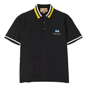 Gucci Embroidery Wool Polo Shirt