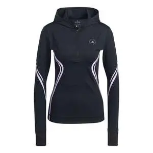 Adidas By Stella Mccartney Half-zip Hoodie - Black