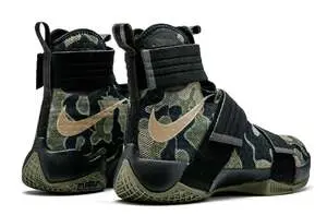 Nike Lebron Zoom Soldier 'army Camo' Basketball Shoes - Black