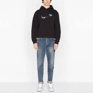 Dior X Kenny Fw21 Crossover Logo Pattern Loose Hoodie