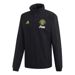 Adidas Manchester United Woven Stand Collar Jacket - Black