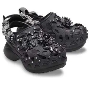 CROCS X Swarovski Embellished Clogs - Black