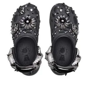 CROCS X Swarovski Embellished Clogs - Black