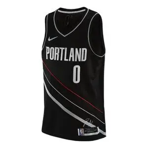 Nike X Nba Portland Trail Blazers Icon Edition Jersey - Black
