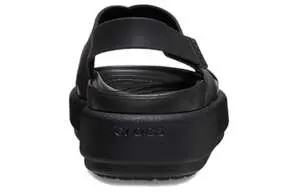 CROCS Brooklyn Luxe Cross Strap Platform Sandals - Black