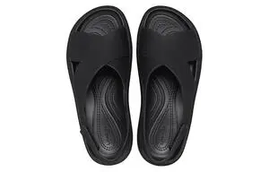 CROCS Brooklyn Luxe Cross Strap Platform Sandals - Black